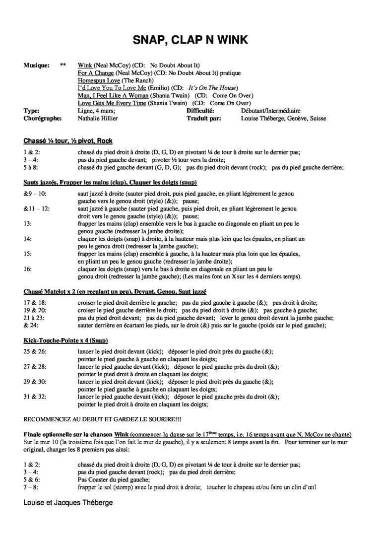 Snap Clap n'Wink - Cervelle de Country