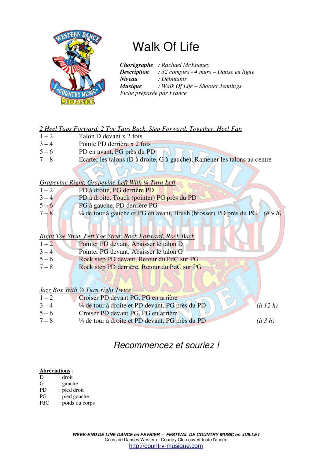 Walk of Life - Line Dance Country